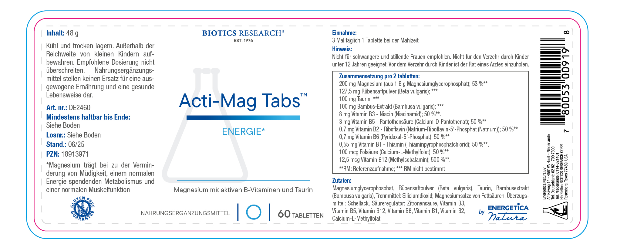 Acti-Mag Tabs (Magnesium)